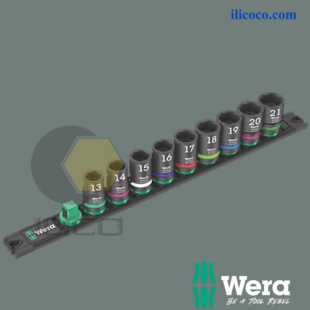 Bộ Đầu Tuýp 05005490001 Lục Giác Từ Tính Wera C Impaktor 1, 1/2 ", 9 Chiếc - ILICO | Shopee Việt Nam