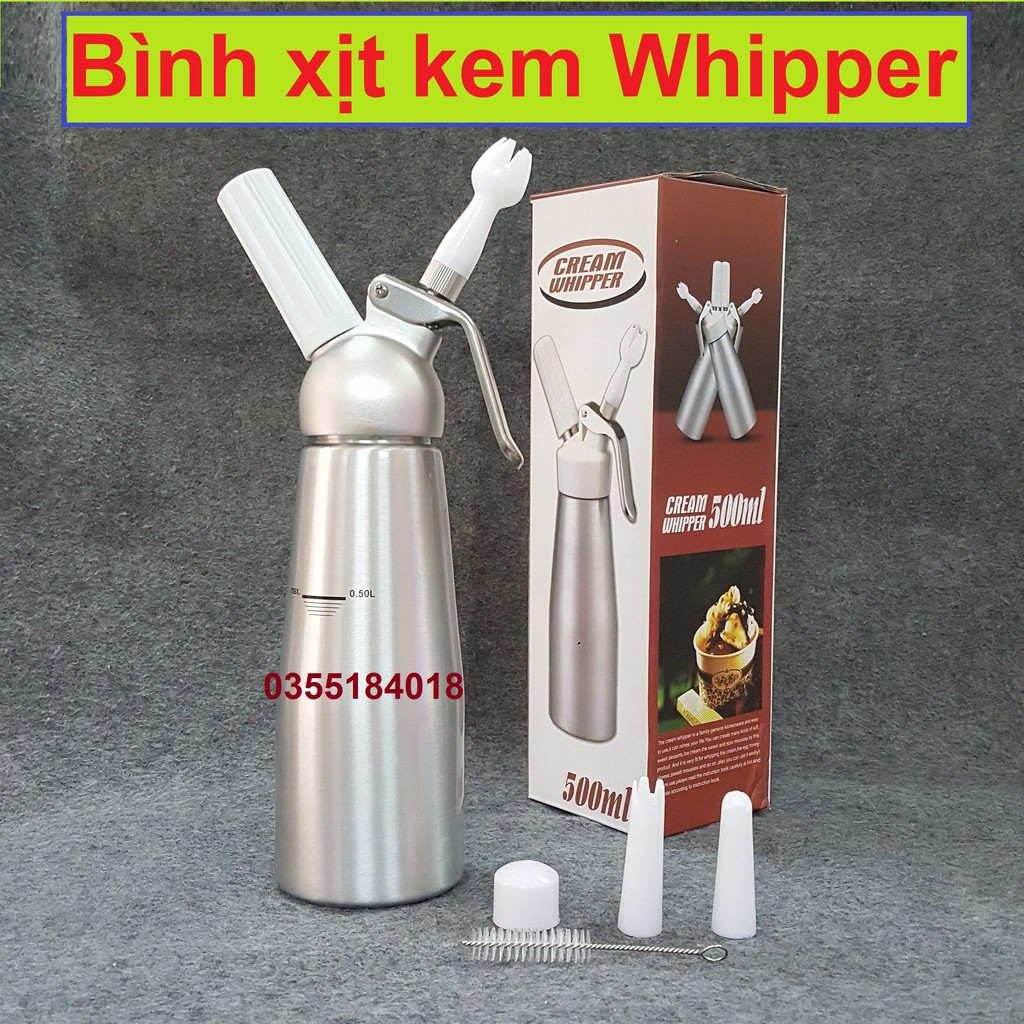 Bình xịt kem tươi Inox Cream Whipper 500ml 1000ml | Shopee Việt Nam