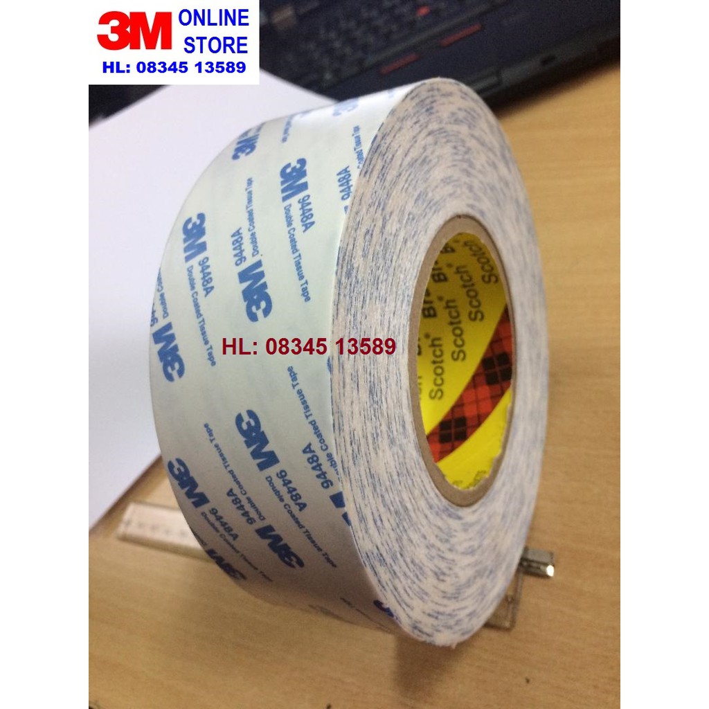 BĂNG KEO 2 MẶT 3M 9448A Khổ 60mm x 50m | Shopee Việt Nam