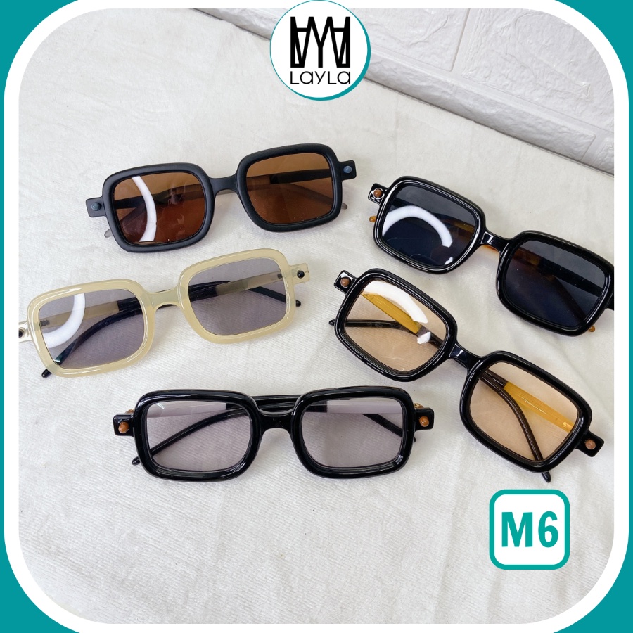 Gọng kính LAYLA M6 nam nữ, kính kubo vuông, thời trang nam nữ, chống ...