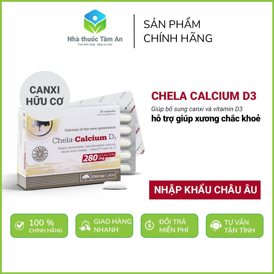 Canxi Chela-Calcium D3 ( Olimp labs Ba Lan) – Viên uống Bổ sung Canxi cho bà bầu, bổ sung canxi ...