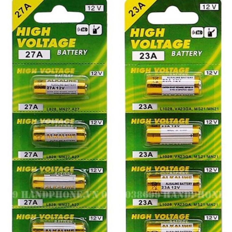 Vỉ 1 Viên Pin 23A 27A 12V ALKALINE BATTERY Dùng Thay Thế Điều Khiển Cửa ...