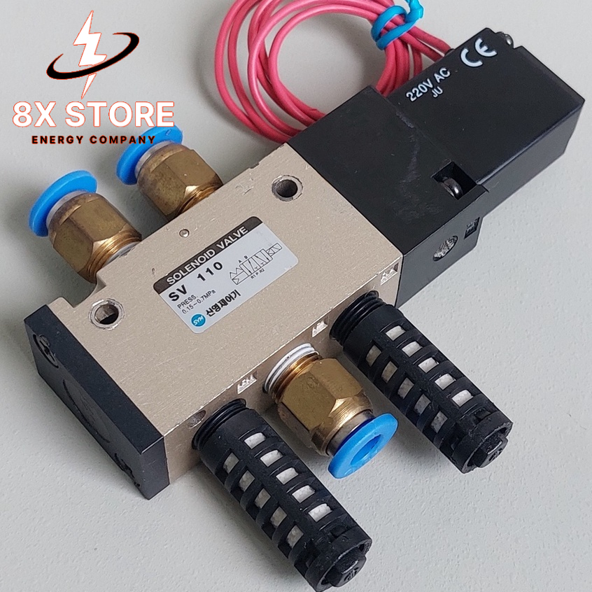 Van điện từ (Solenoid) khí nén KOREA SYM SV 110 valve 5/2, 1 đầu điện, ren 9.6 | Shopee Việt Nam