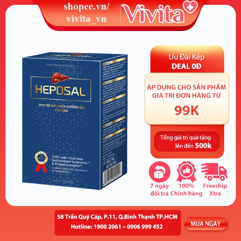 Viên Uống Heposal | Thải Độc Gan, Bảo Vệ Gan | Hộp 30 Viên | Shopee ...