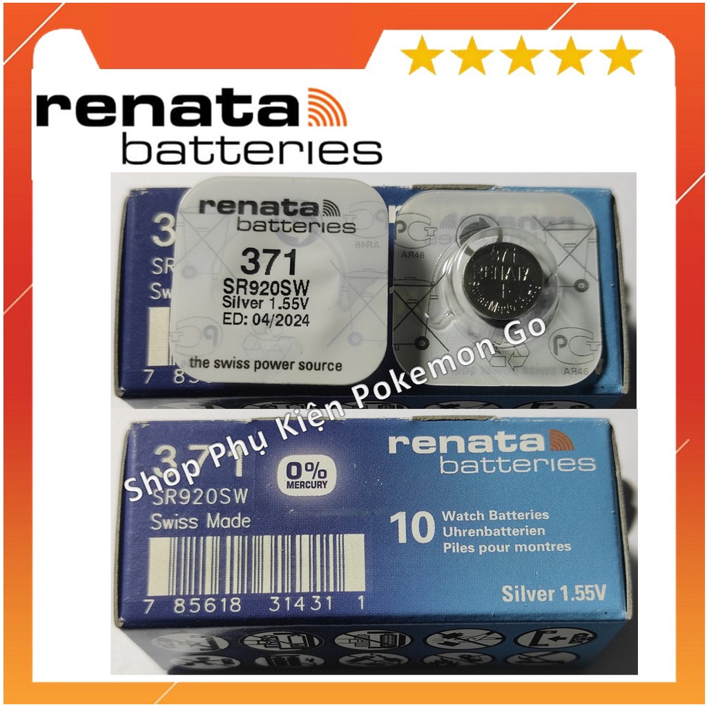 1 Viên Pin Đồng Hồ Renata Thụy Sĩ SR920SW / 371 Loại Tốt | Shopee Việt Nam
