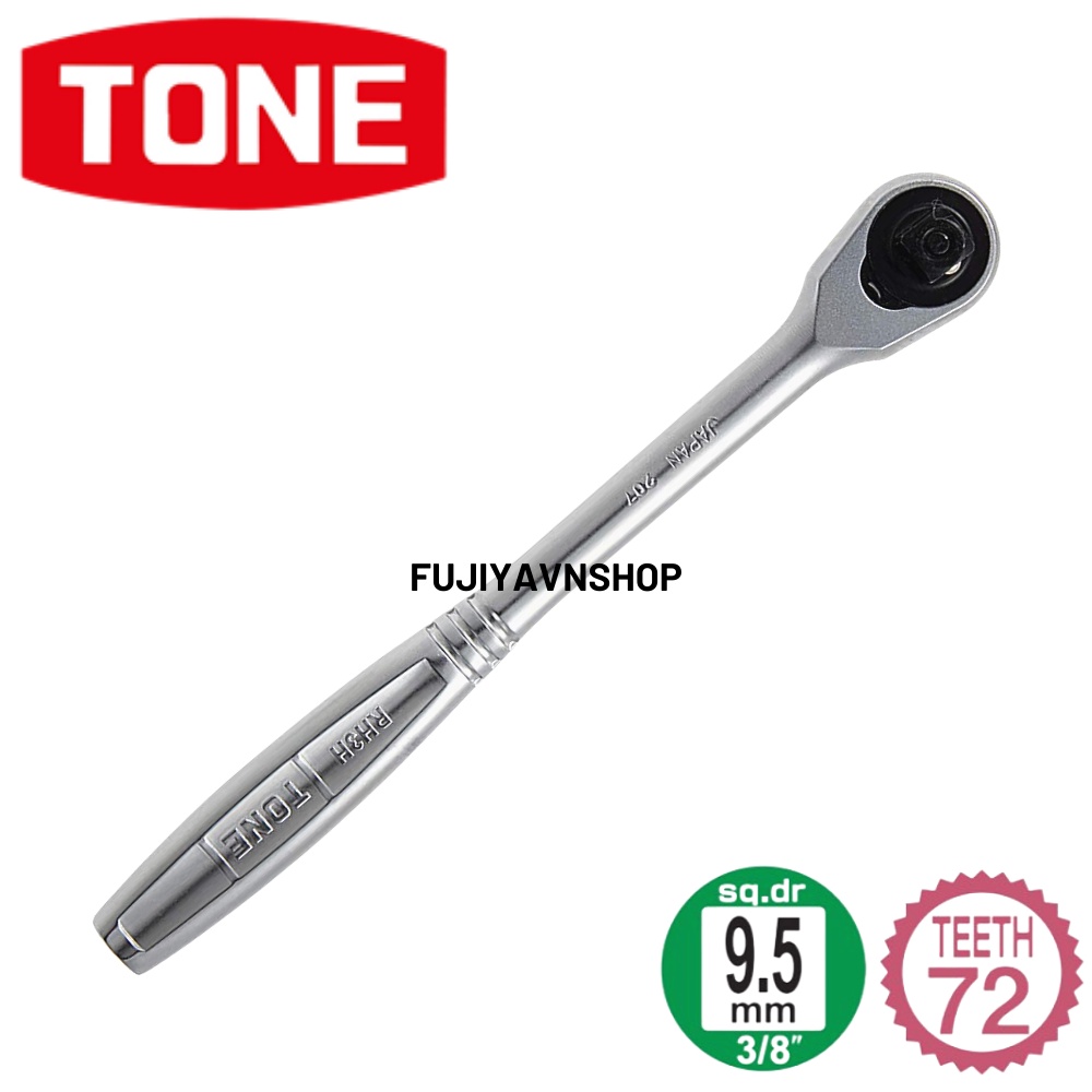 Cần vặn hai chiều có nút bấm tháo lắp Tone RH3H đầu 3/8" (72 răng ...