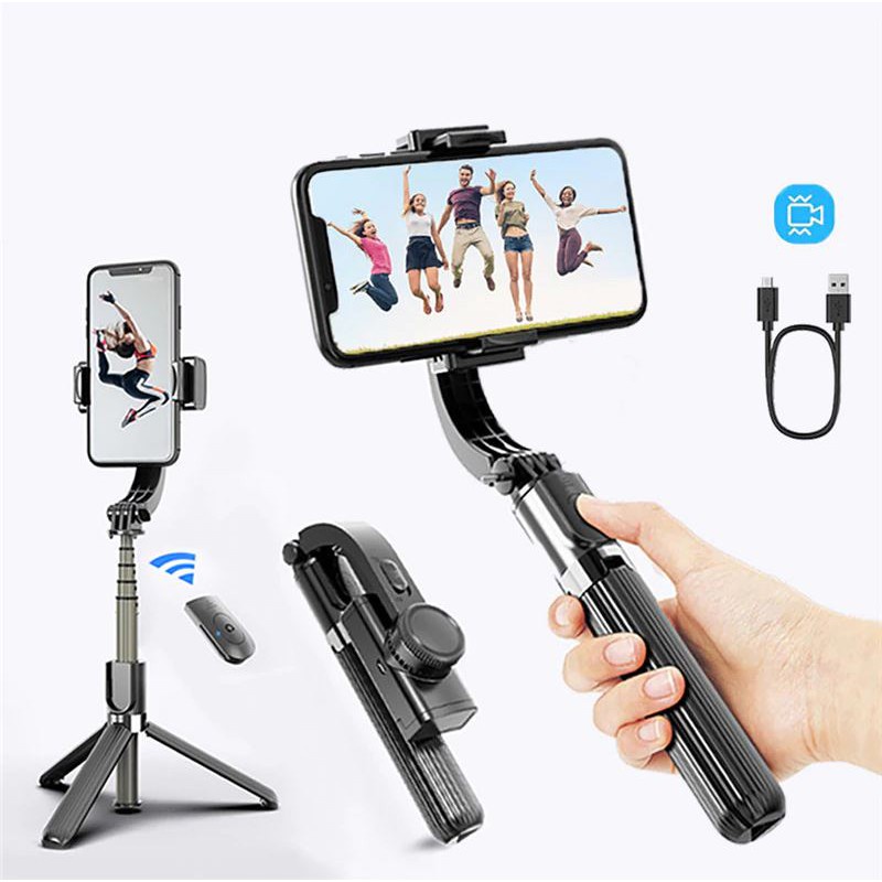 Tay Cầm Chống Rung Điện Tử Gimbal L08 Có Bluetooth -Có Chân Đỡ Tự Đứng | Shopee Việt Nam