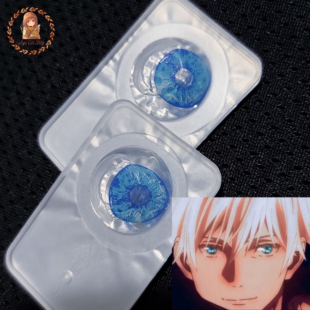 [Có sẵn] Kính áp tròng lens cosplay Gojo Satoru 0 độ | Shopee Việt Nam