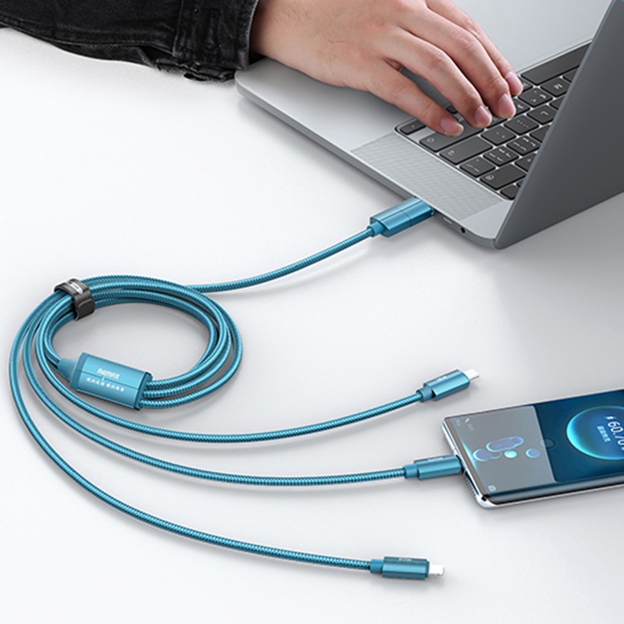 Cáp Sạc Nhanh Đa Năng 3in2 Sạc Nhanh 100W Cùng Lúc 3 Thiết Bị - Remax ...