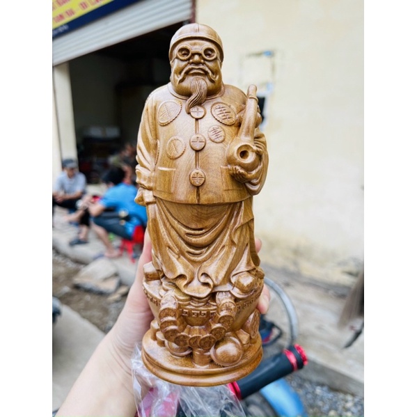 tượng ông quản gia gỗ bach xanh | Shopee Việt Nam