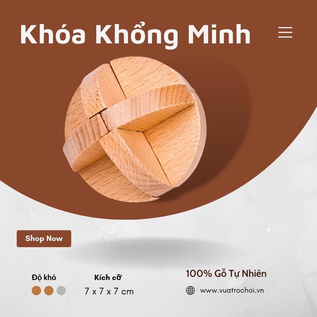 Đồ Chơi Gỗ Thông Minh Cho Trẻ Em - Khóa Gỗ Beech Luban Ball A21 ...