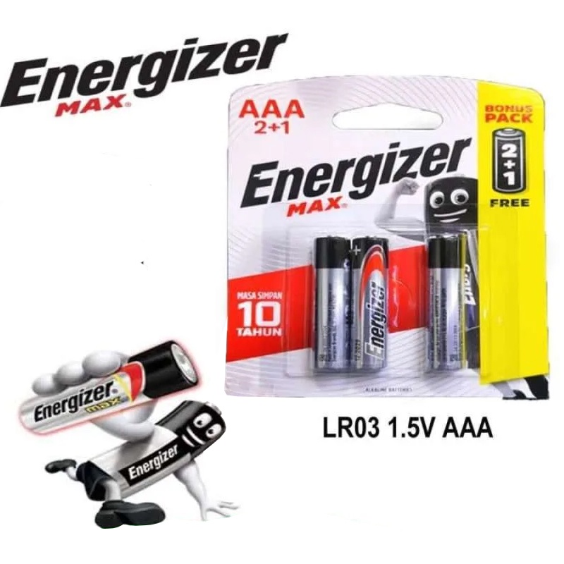 Pin tiểu nhỏ 3A 1.5V Siêu bền bỉ Energizer Max AAA E92 BP2+1 - HÀNG CHÍNH HÃNG | Shopee Việt Nam