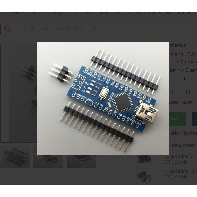 Mạch Arduino Nano CH340 | Shopee Việt Nam