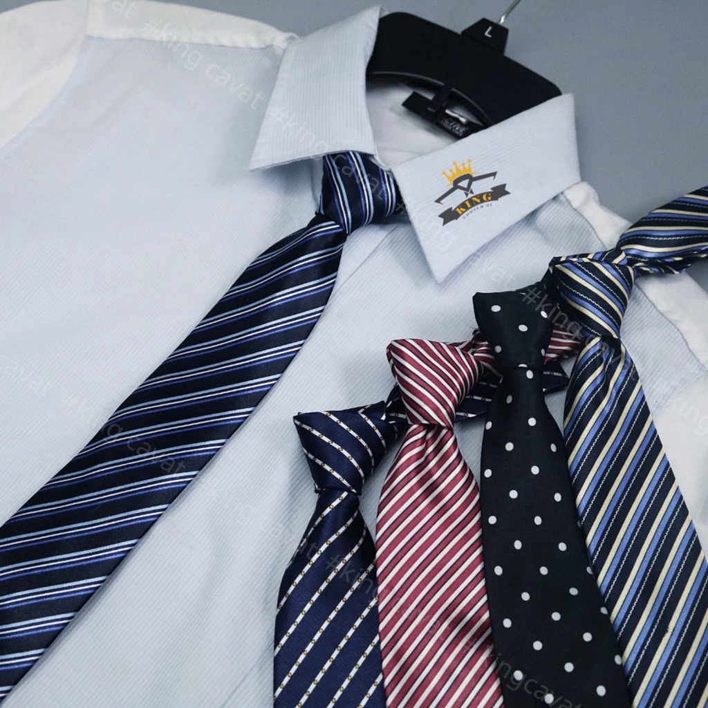 Cà vạt nam công sở chú rể style hàn quốc KING caravat họa tiết tự thắt bản 8cm cao cấp cavat nam ...