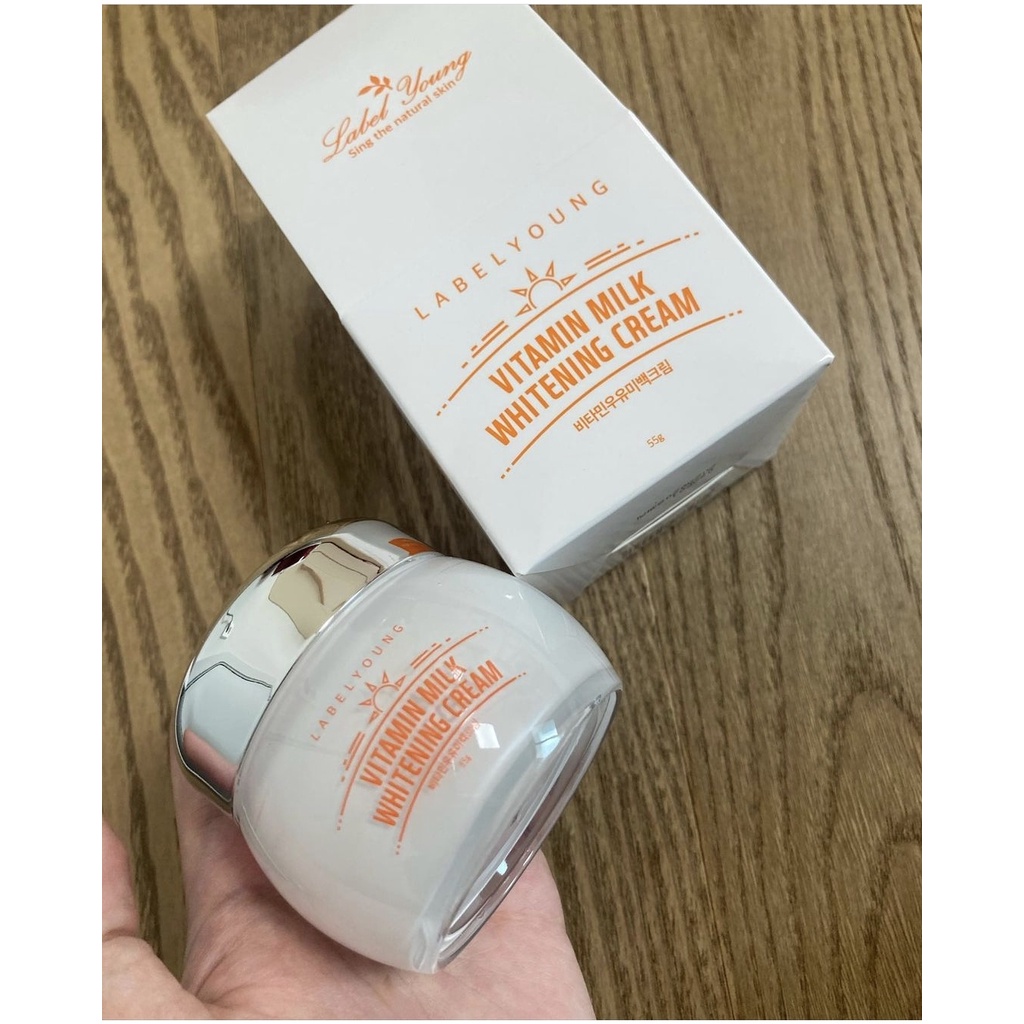 SẴN 3 HỘP Kem dưỡng trắng Label Young Vitamin Milk Whitening Cream ...