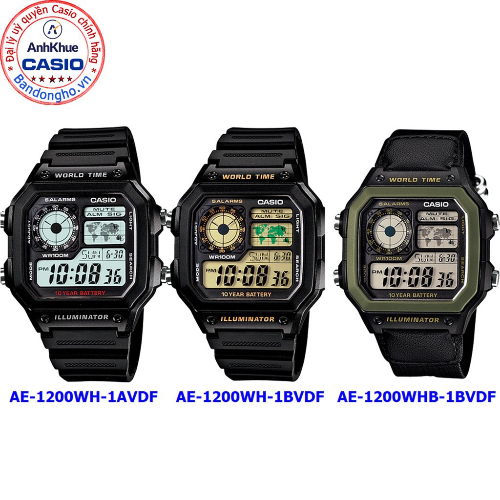 Đồng hồ nam Casio AE-1200 ️ ⌚𝐂𝐀𝐒𝐈𝐎 ️ AE-1200WH-1AV AE-1200WH-1B AE-1200WHB đồng hồ nam chính ...