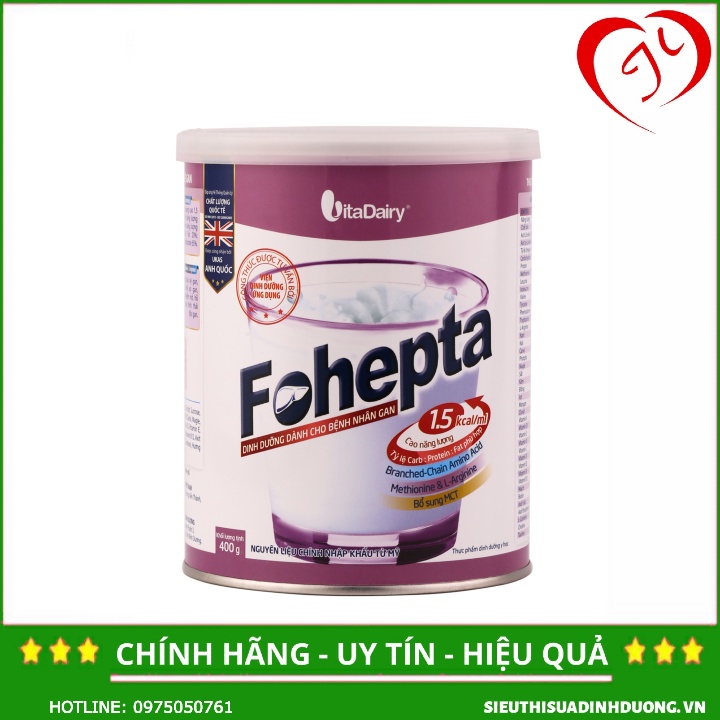 [CHÍNH HÃNG] Sữa Fohepta hộp 400g hỗ trợ chuyển hoá cho bệnh nhân gan ...
