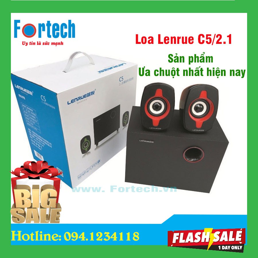 Loa vi tính Lenrue C5/2.1 | Shopee Việt Nam