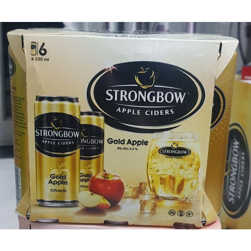 Nước trái cây lên men Strongbow 330ml táo, dâu, nho , mật ong (6lon/lốc ...