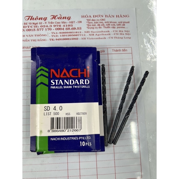 (Chính hãng) Khoan thép Nachi List 500 từ phi 3,1mm-4mm | Shopee Việt Nam