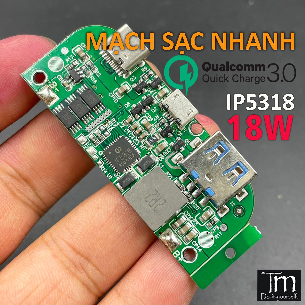 Mạch Sạc Dự Phòng Sạc Nhanh QC 3.0 IP5318 Max 18W TYPEC | Shopee Việt Nam