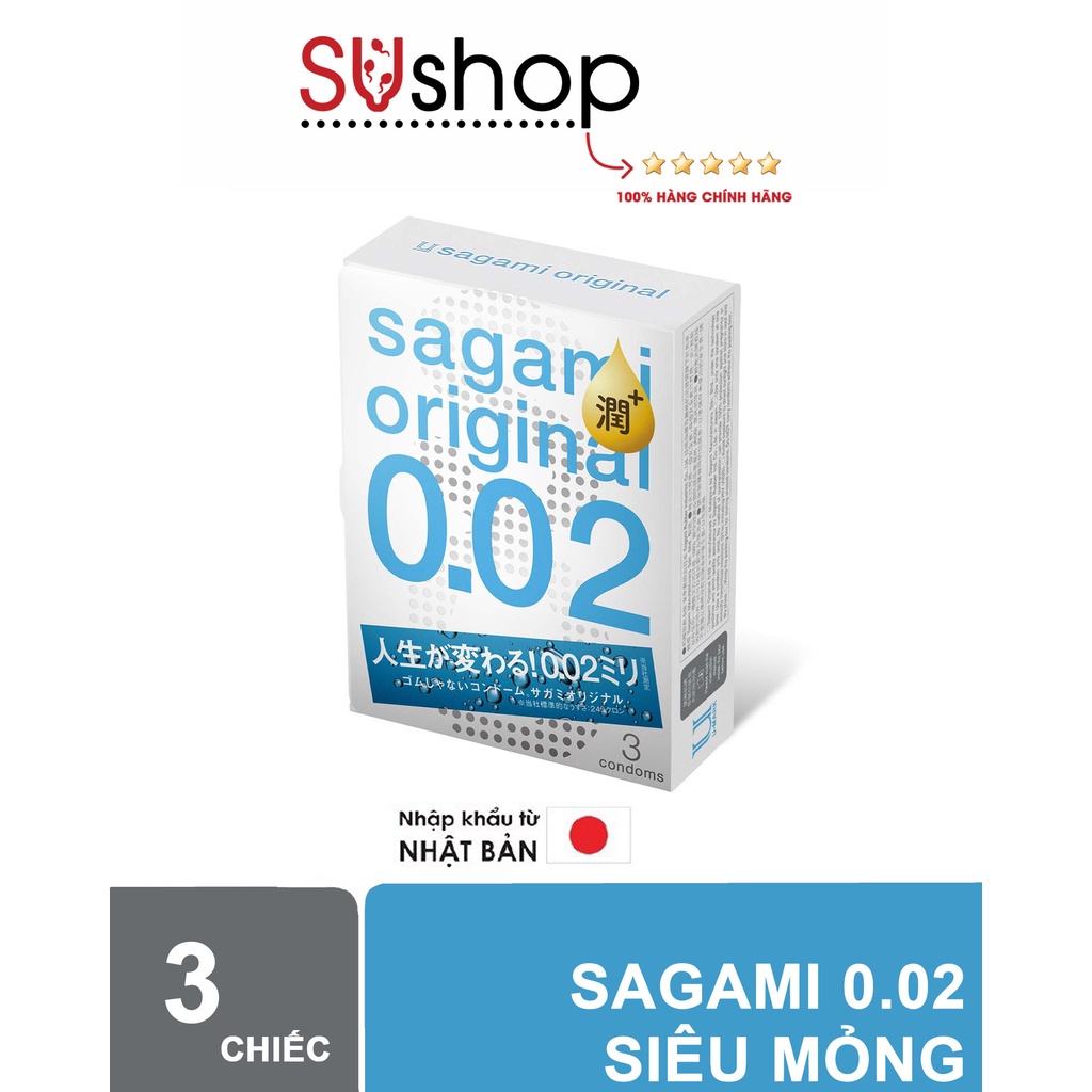 Bao Cao Su Sagami 002 Extra Nhiều Gel Bcs Siêu Mỏng Non Latex 3 Chiếc | Shopee Việt Nam