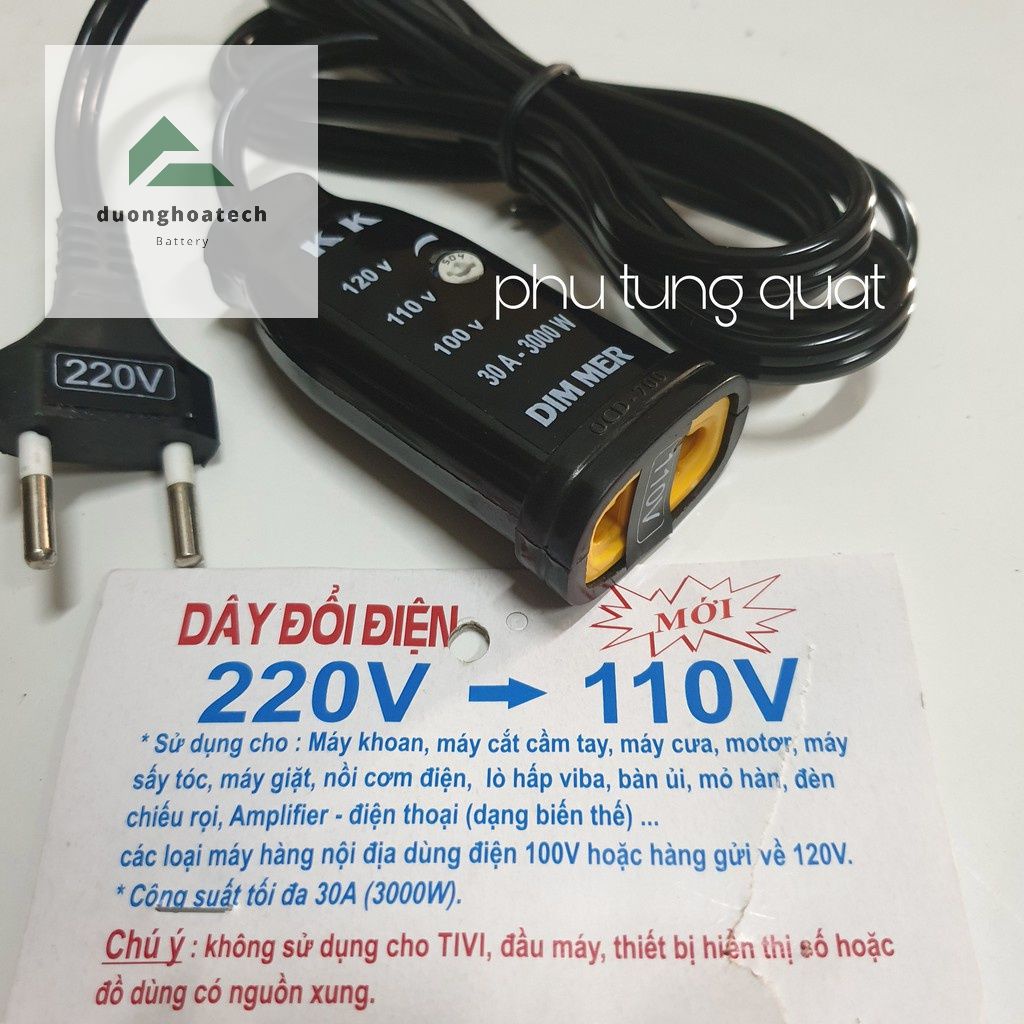 Dây đổi nguồn 3000W - Chuyển điện 220V ra 110V 100V 120V - Ổ cắm giảm áp hàng Nhật - Mỹ nội địa ...