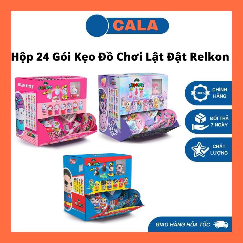 (Giá Sỉ) Hộp 24 Gói Kẹo Đồ Chơi Lật Đật Relkon Hello Kitty/Pony/PJ Mask ...