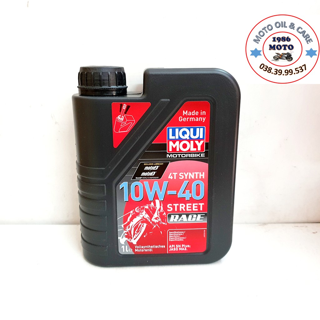 Liqui Moly Street Race 4T 10W40 Nhớt tổng hợp cao cấp cho xe số, côn tay | Shopee Việt Nam