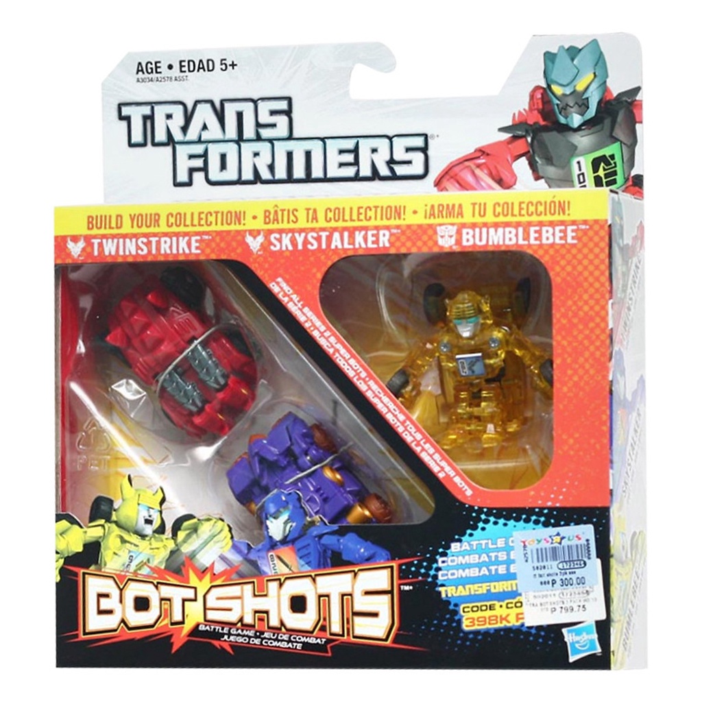 A3034_Bộ 3 Robot Transformer Bot shots Battle game (Twinstrike - Skystalker - Bumblebee) Chính ...