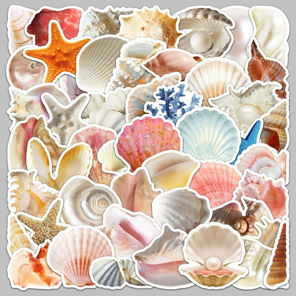 Bộ 50 Nhỏ Và Tươi Biển Seashells Series Graffiti Dán Cho Vali Vỏ Điện ...
