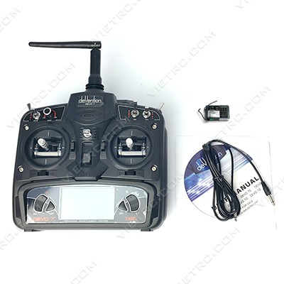 Combo tay điều khiển (tx/transmitter) Walkera DEVO 7 + mạch thu (rx ...
