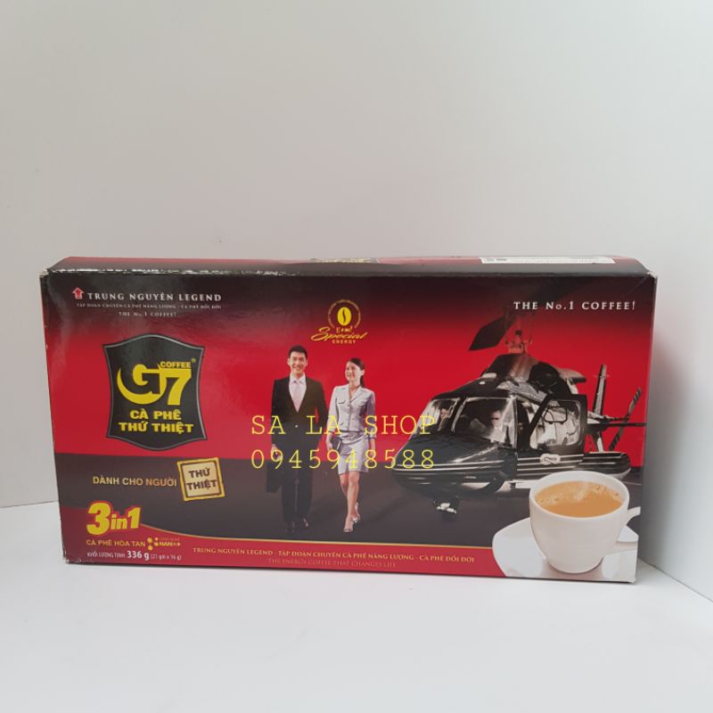 CÀ PHÊ HÒA TAN G7 TRUNG NGUYÊN 3 IN 1 HỘP 336G (21 GÓI × 16G) | Shopee Việt Nam