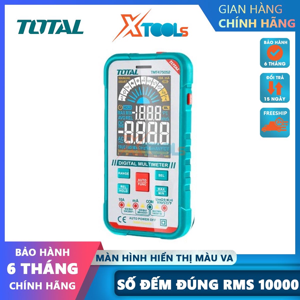 Đồng hồ đo điện vạn năng đo AC DC Total TMT475052 kìm đo dòng điện tự ...