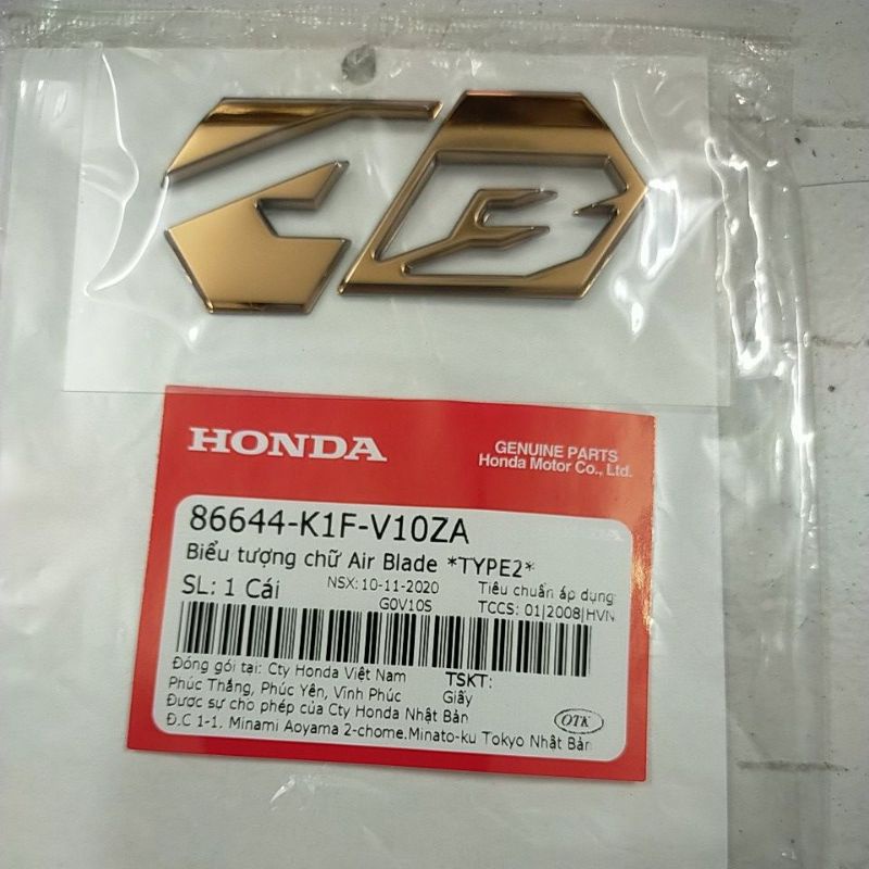 Tem logo AB bửng trước Honda Air Blade ab 150 160 2020 2021 2022 2023 ...