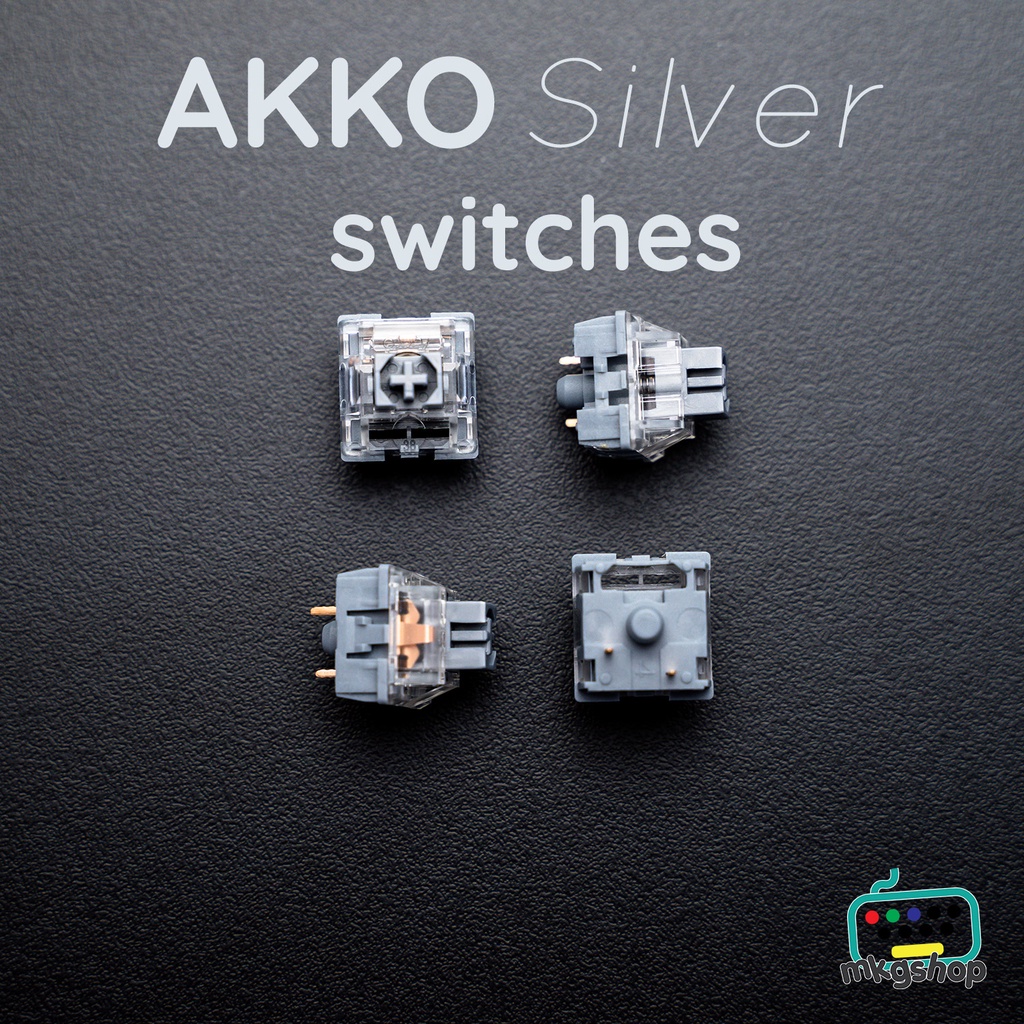 Switch bàn phím Akko Silver 3 pin nặng 45g tốc độ phản hồi cao cho ...