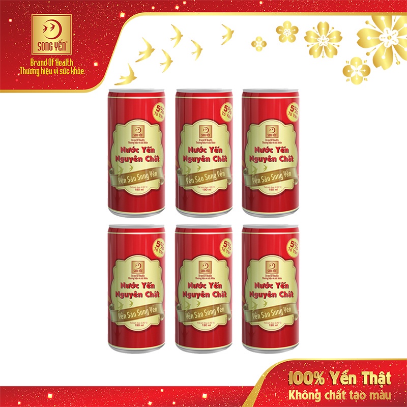SONG YẾN - Nước Yến Nguyên Chất Lon 190ml 6 lon | Shopee Việt Nam