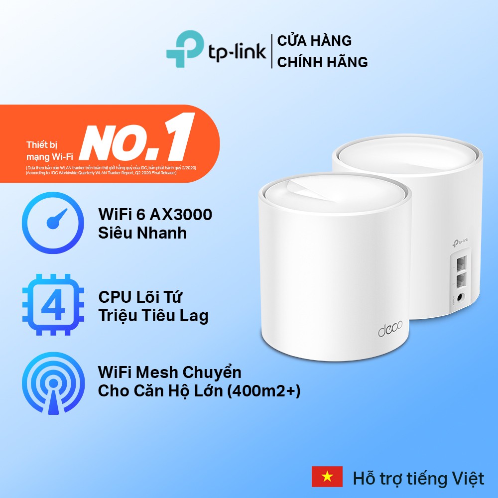 Bộ Phát Wifi Mesh TP-Link Deco X60 (2-pack) Wifi 6 AX5400 | Shopee Việt Nam