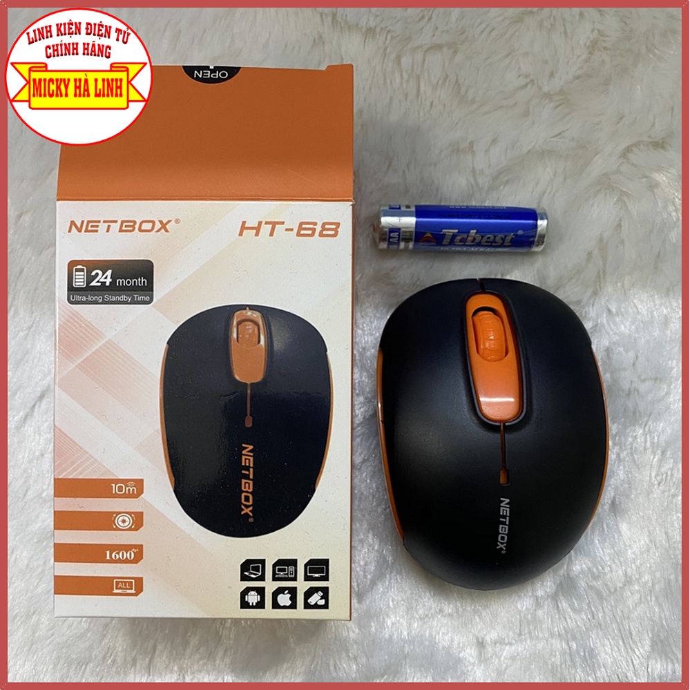 Chuột Không dây NETBOX - Chuột máy tính không dây Netbox HT68 Sử dụng ...