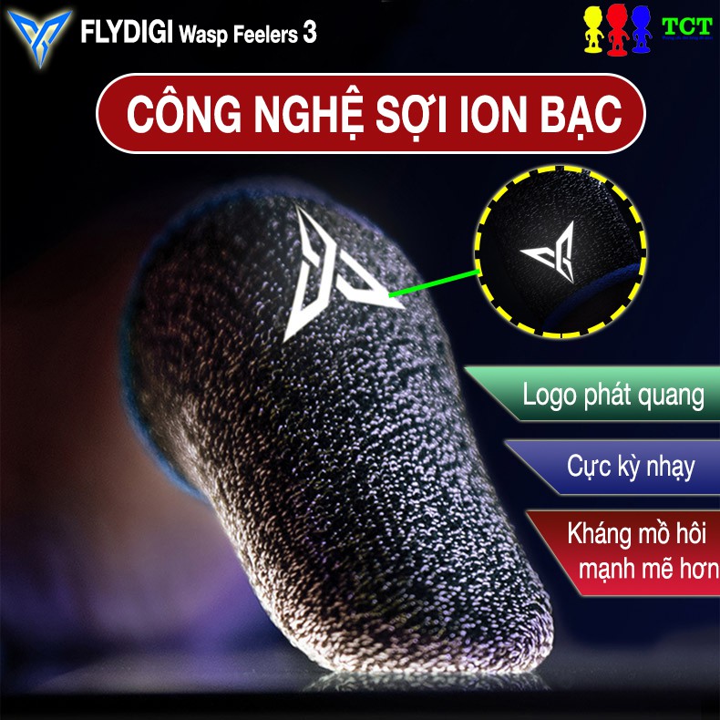 [CÔNG NGHỆ ION] Flydigi Wasp Feelers 3 | Bao tay chơi Game Mobile siêu nhạy, chống mồ hôi mạnh ...