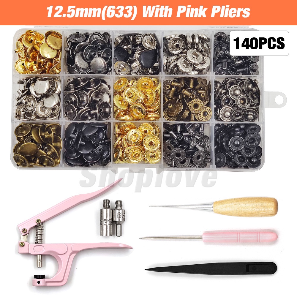 Alat Pasang Butang Besi Bộ Dụng Cụ Kìm Kẹp Kim Loại Với Khóa Cài Cài ...