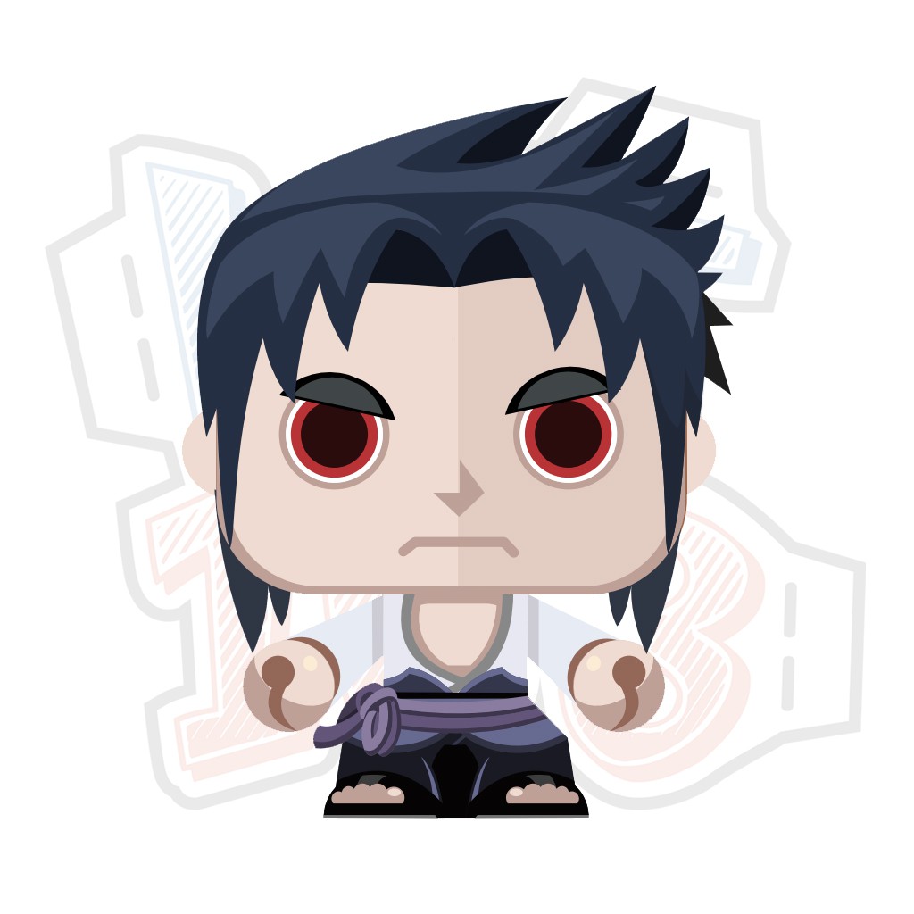 Mô hình giấy Anime Game Chibi Cute Mini Uchiha Sasuke | Shopee Việt Nam