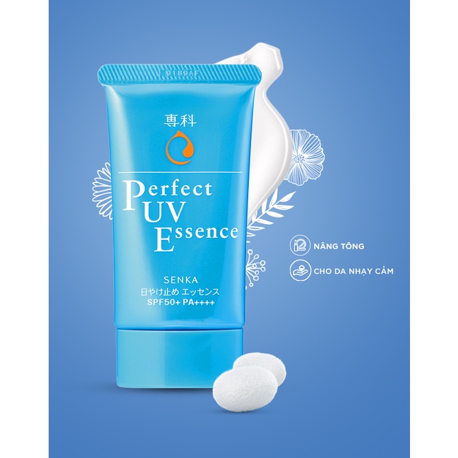 Kem chống nắng nâng tông & dưỡng ẩm dạng tinh chất Senka Perfect UV Essence 50g | Shopee Việt Nam