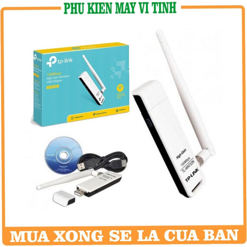 USB THU WIFI HIỆUTP-LINK 722N 1 ANGTEN | Shopee Việt Nam