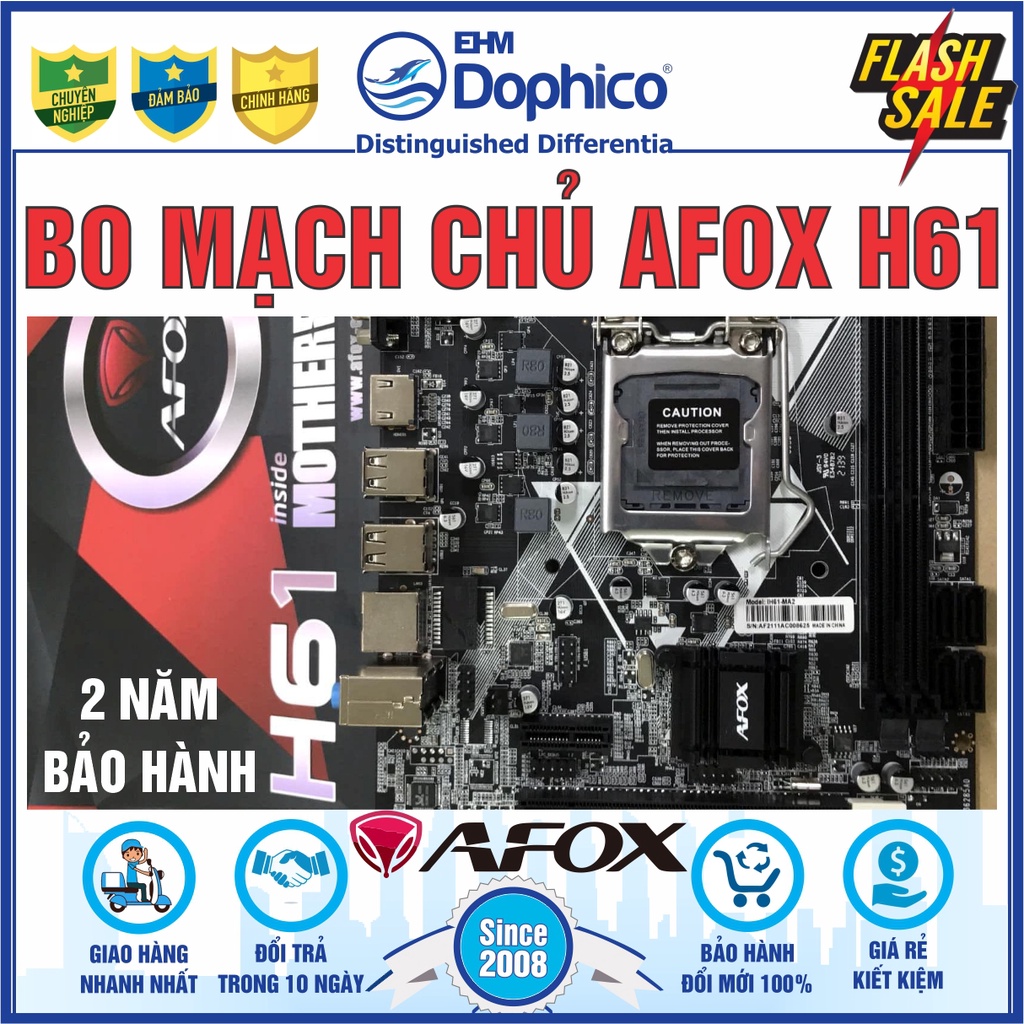 Bo mạch chủ - Main Afox H61 | LGA1155 – Chính hãng – Bảo hành 2 năm ...