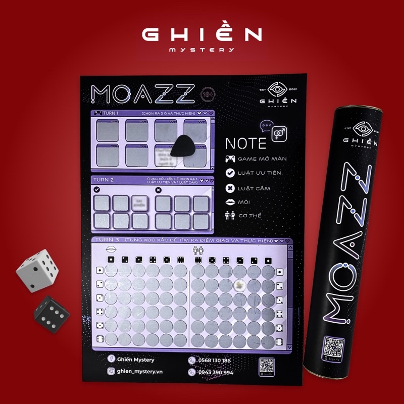 Bảng game "MOAZZ" - Drinking game dành cho cặp đôi siêu hot, đưa mối ...