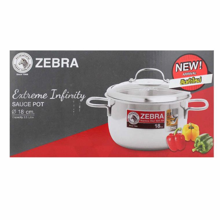 Nồi ZEBRA 3 Đáy Extreme Infinity 24cm 6.2L nắp kính (Inox 304) - 162298 ...