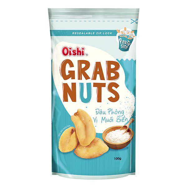 Đậu Phộng Oishi Grab Nuts Vị Muối Biển Gói 100G | Shopee Việt Nam