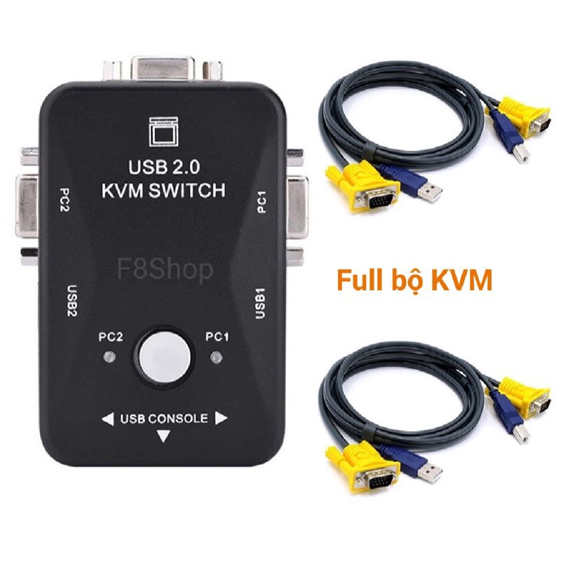 Bộ chuyển mạch USB KVM SWITCH KVM21UA 2 Port (2 máy tính dùng chung 1 ...