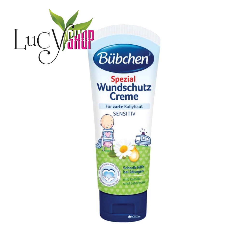 Kem chống hăm đít trẻ em Bubchen Spezial Wundschutz Creme Für zarte Babyhaut Sensitiv tuýp 75ml ...